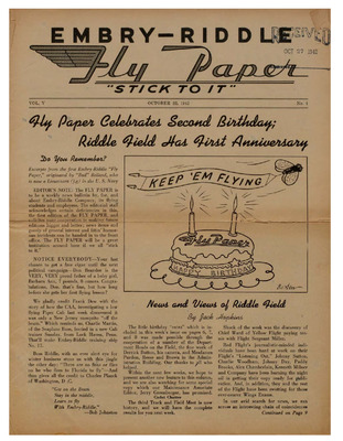 "Embry-Riddle Fly Paper 1942-10-22" by Embry-Riddle School of Aviation