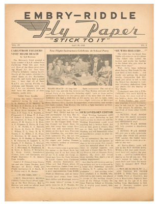"Embry-Riddle Fly Paper 1942-04-30" by Embry-Riddle School of Aviation