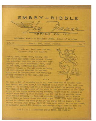 "Embry-Riddle Fly Paper 1941-06-02" by Embry-Riddle School of Aviation
