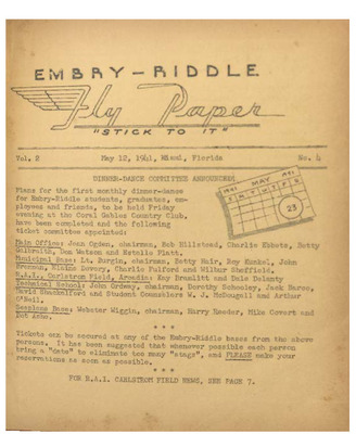 "Embry-Riddle Fly Paper 1941-05-12" by Embry-Riddle School of Aviation