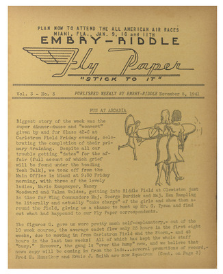 "Embry-Riddle Fly Paper 1941-11-05" by Embry-Riddle School of Aviation