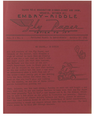 "Embry-Riddle Fly Paper 1941-10-22" by Embry-Riddle School of Aviation